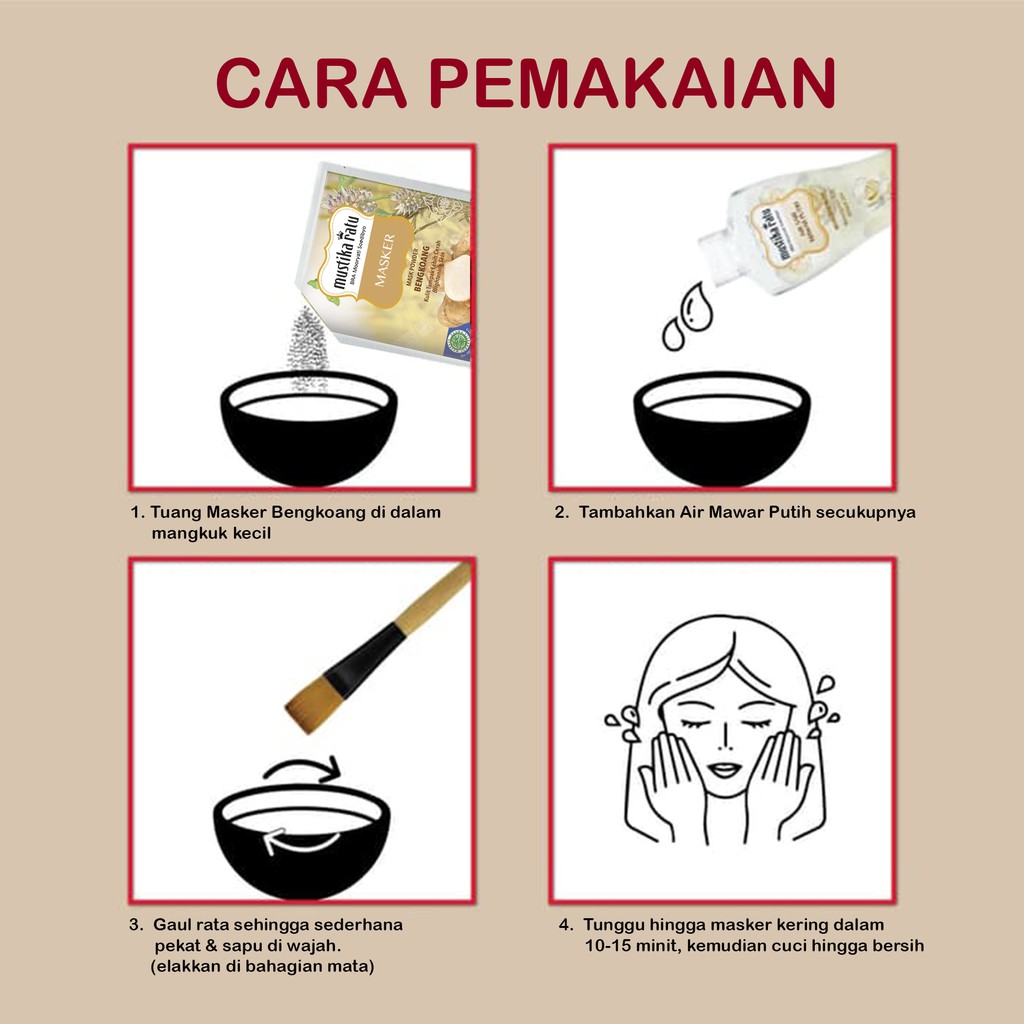 Mustika Ratu Brightening Bengkoang Powder Mask For Brighten Skin (15g ...