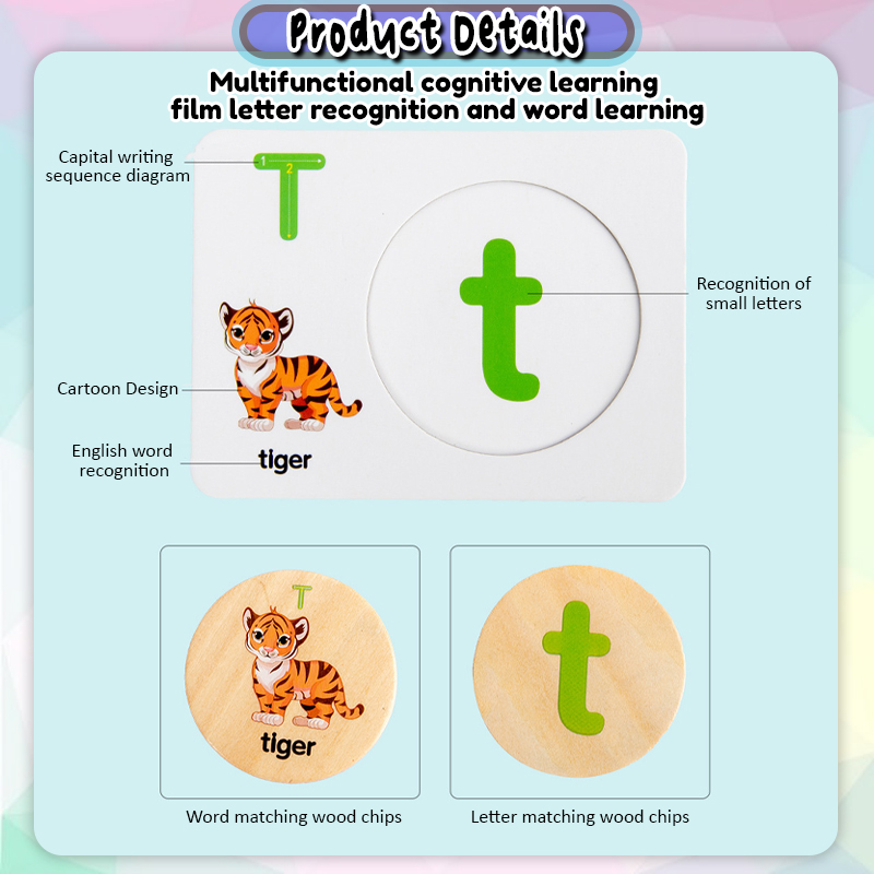 [Choo Choo Toy] Alphabet Cards Letters Matching Cognition Puzzle ...