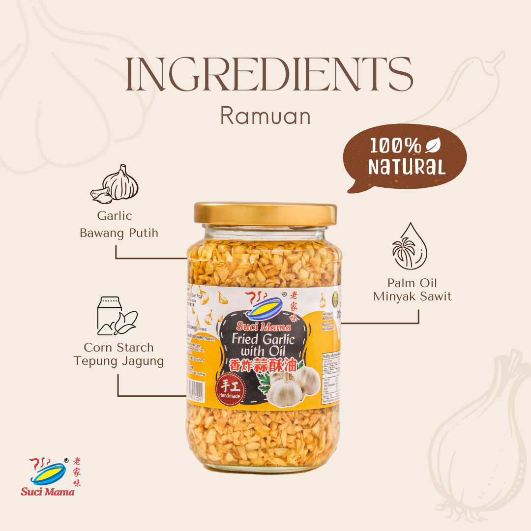 【HALAL】Suci Mama Fried Garlic in Oil | Suci Mama Bawang Putih Goreng Dalam Minyak (205g & 310g ...