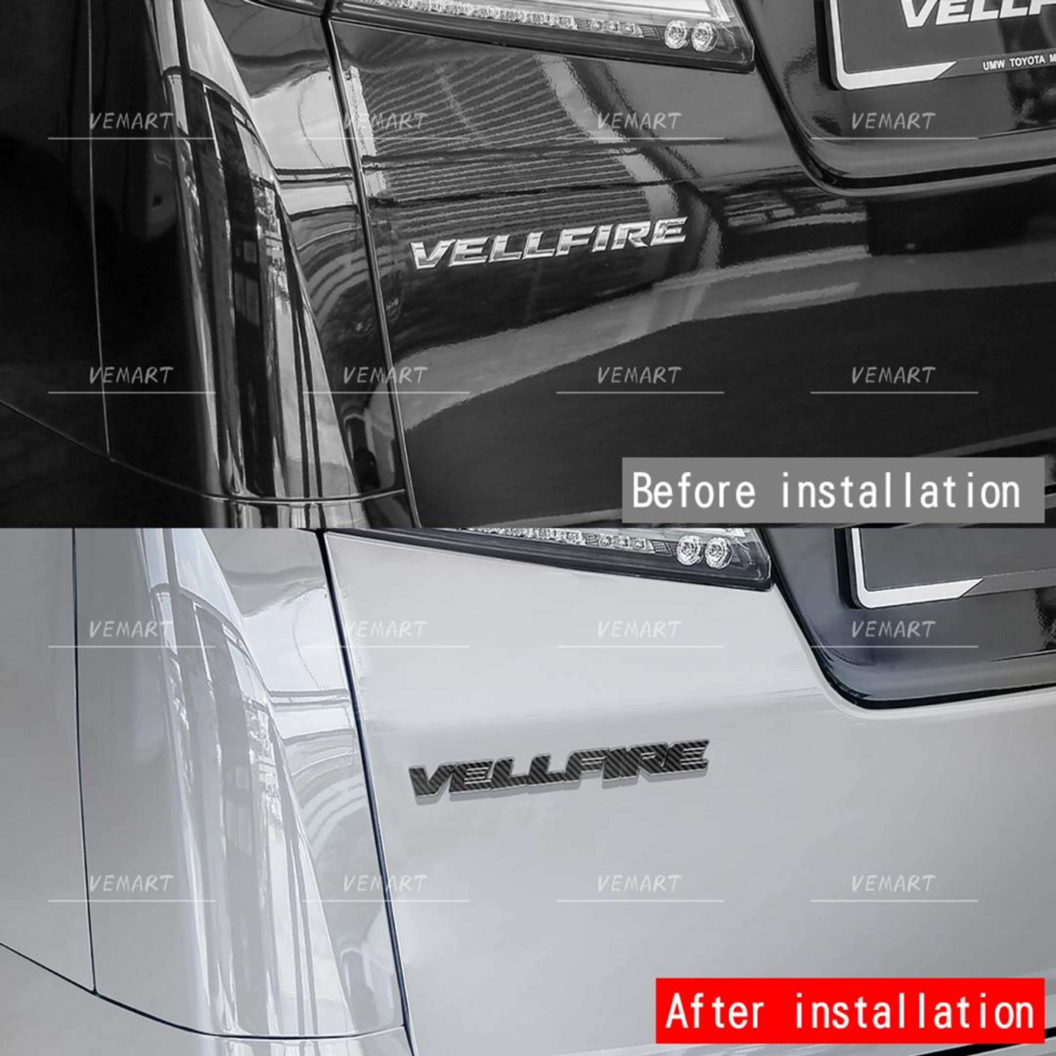 dac toyota vellfire anh20 2008-2014 car logo emblem accessories pnp ...