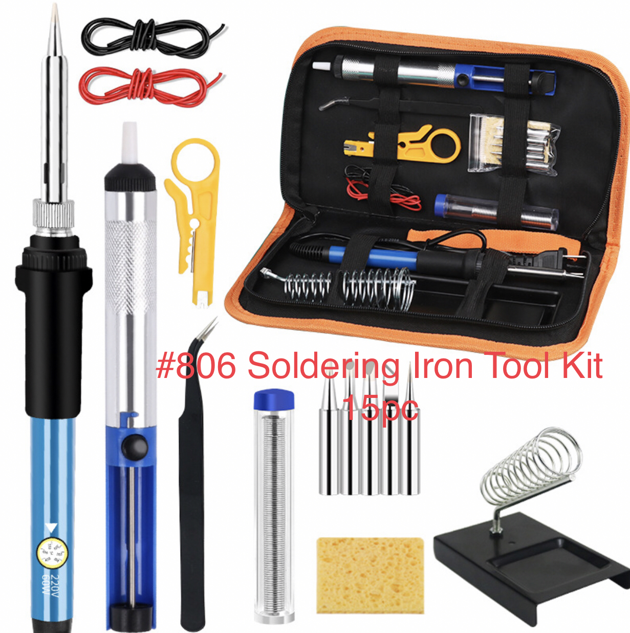 Soldering Tool Kit | Probe Test Leads | Multimeter | Battery Tester ...