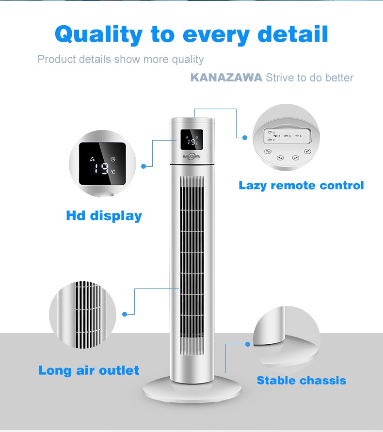 Season sale🔥Intelligent color screen tower fan electric household ...