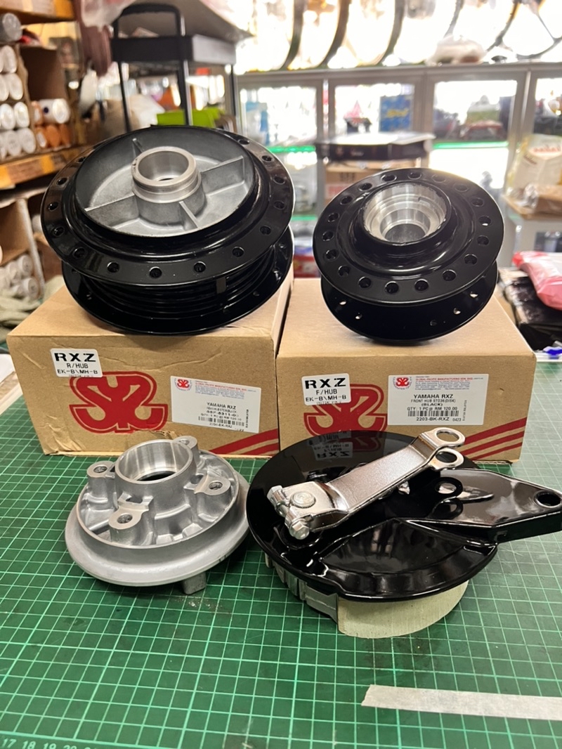 SYS Hub/Gantang Black Yamaha RXZ Front Hub (Disc) Rear Hub Hub Panel ...