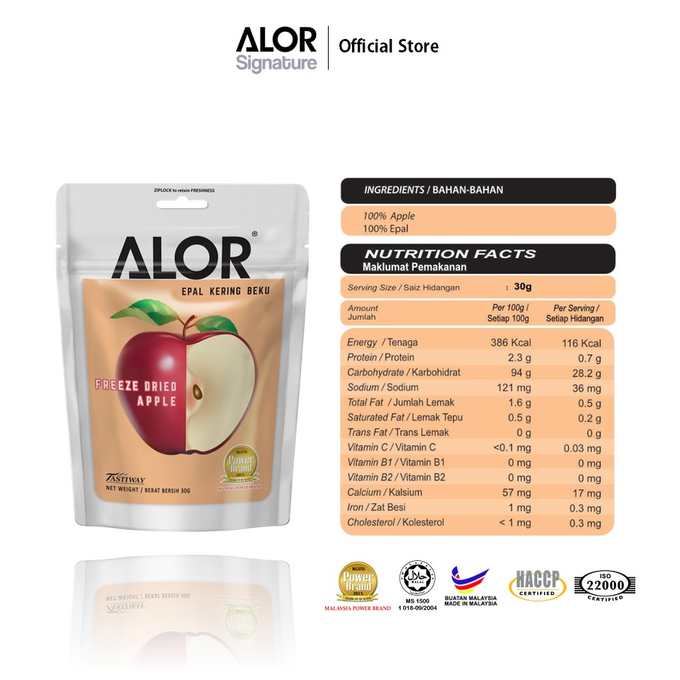 ALOR Snek Buah-Buahan Kering Beku pek besar/Freeze Dried Fruits [Durian ...