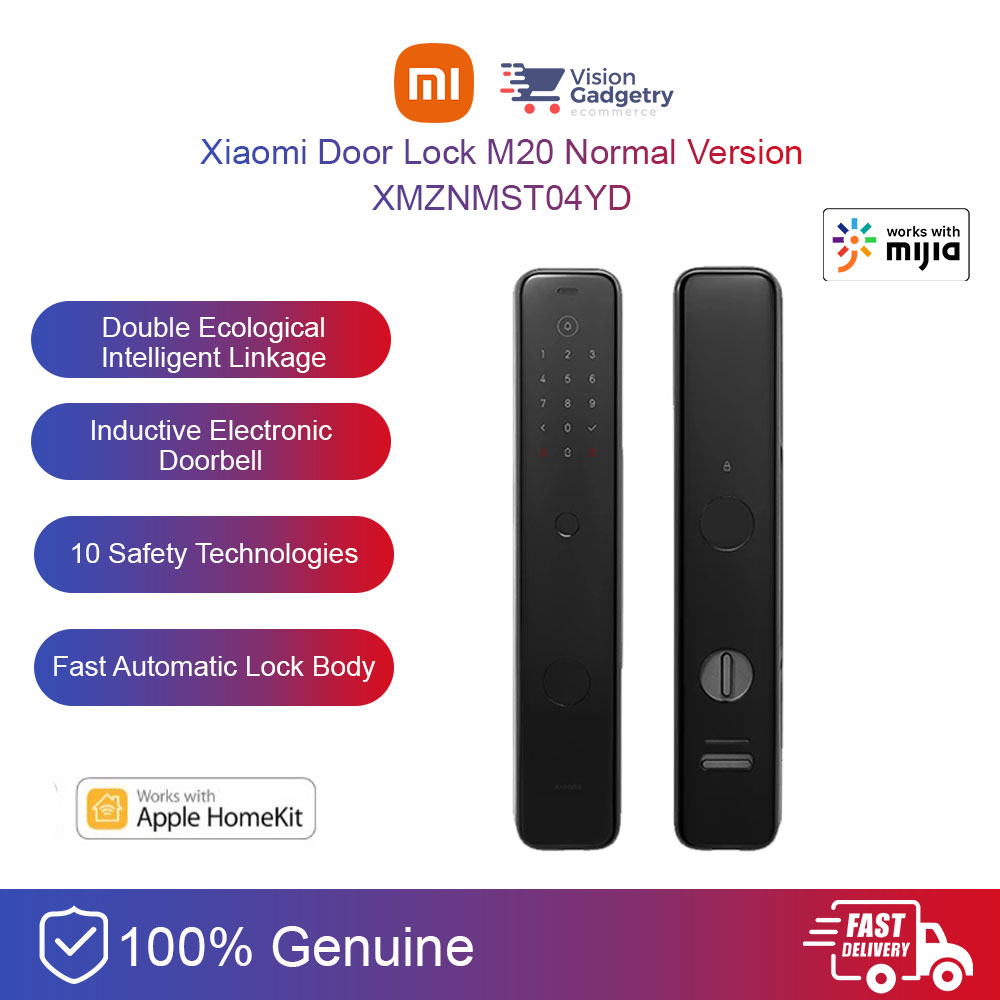 Xiaomi Mijia Smart Door Lock M20 Pro Cat Eye Screen Automatic Fingerprint NFC BLE Facial Unlock ...