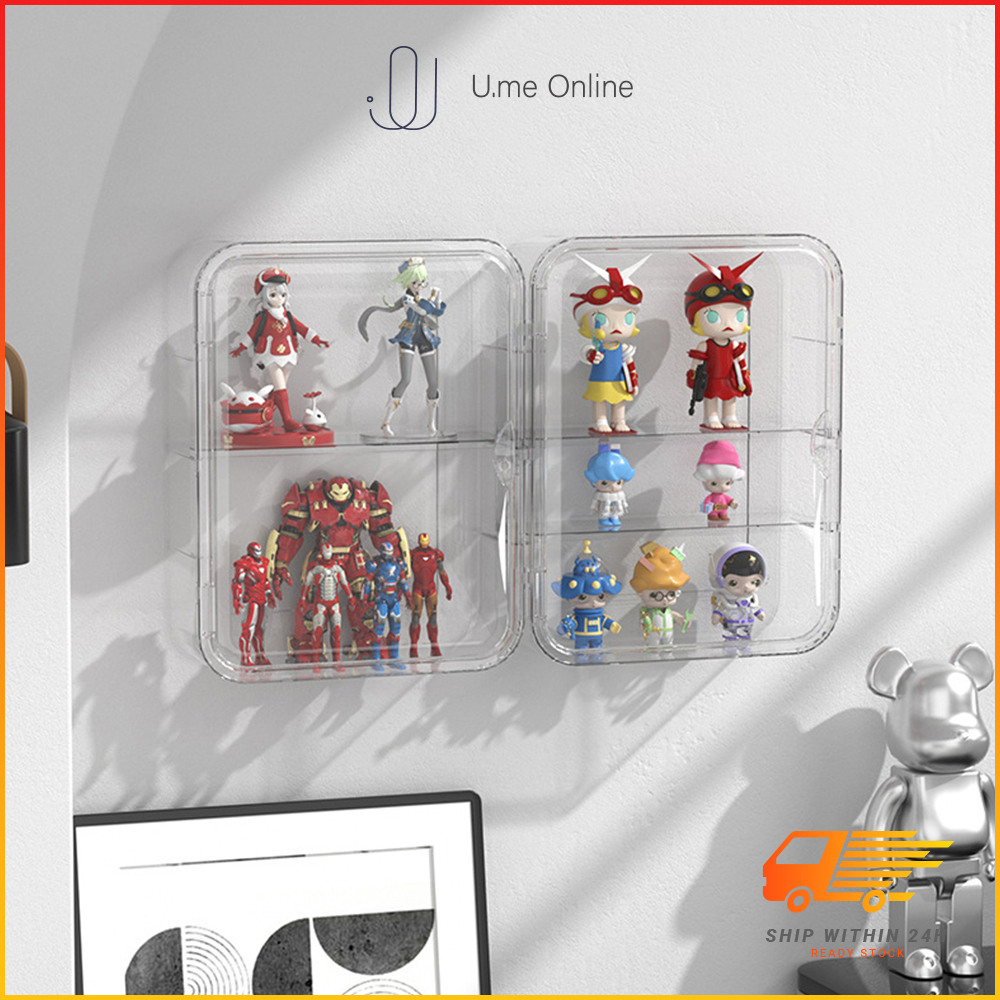 U.me Dustproof Storage Box Toy Figure Display Cabinet Collectible Dolls ...
