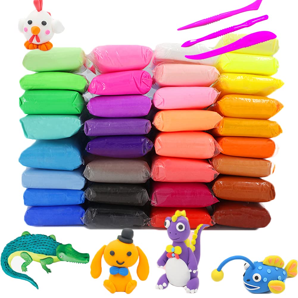 Air Dry Clay Set 12 colours / 24 colours / 36 colours Super Light Clay ...
