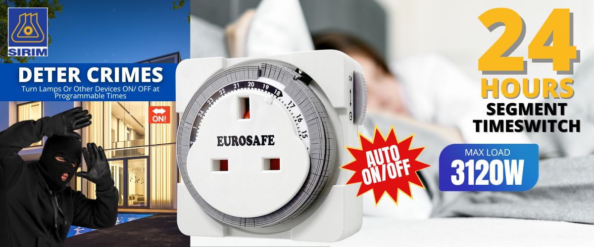 Sirim Eurosaferapid Techsunstar 24hours Segment Timer Switch Programmer 13a Plug In Digital 