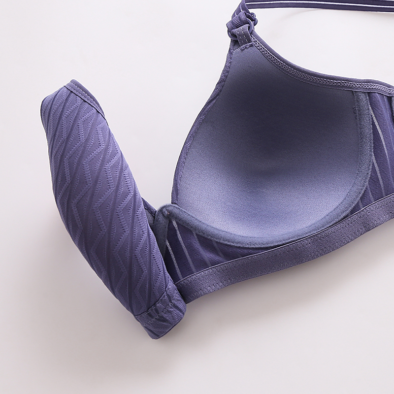 Wireless Bra Women Full Cup 36-44 Cup B Striped Adjustable Strap Bra ...