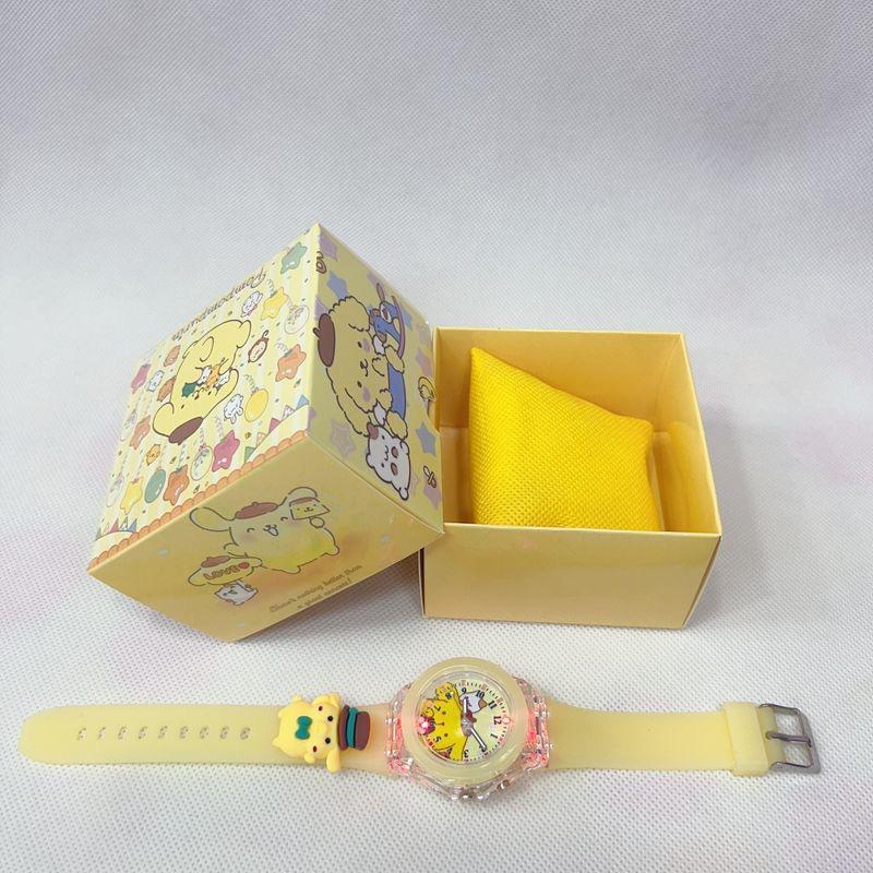 Sanrio Cartoon Kuromi Pompompurin Cinnamoroll Melody Led Luminous Watch ...