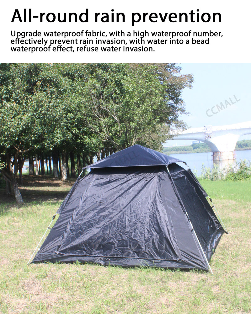 Outdoor tent automatic tent four-sided silver rubber tent thickened ...