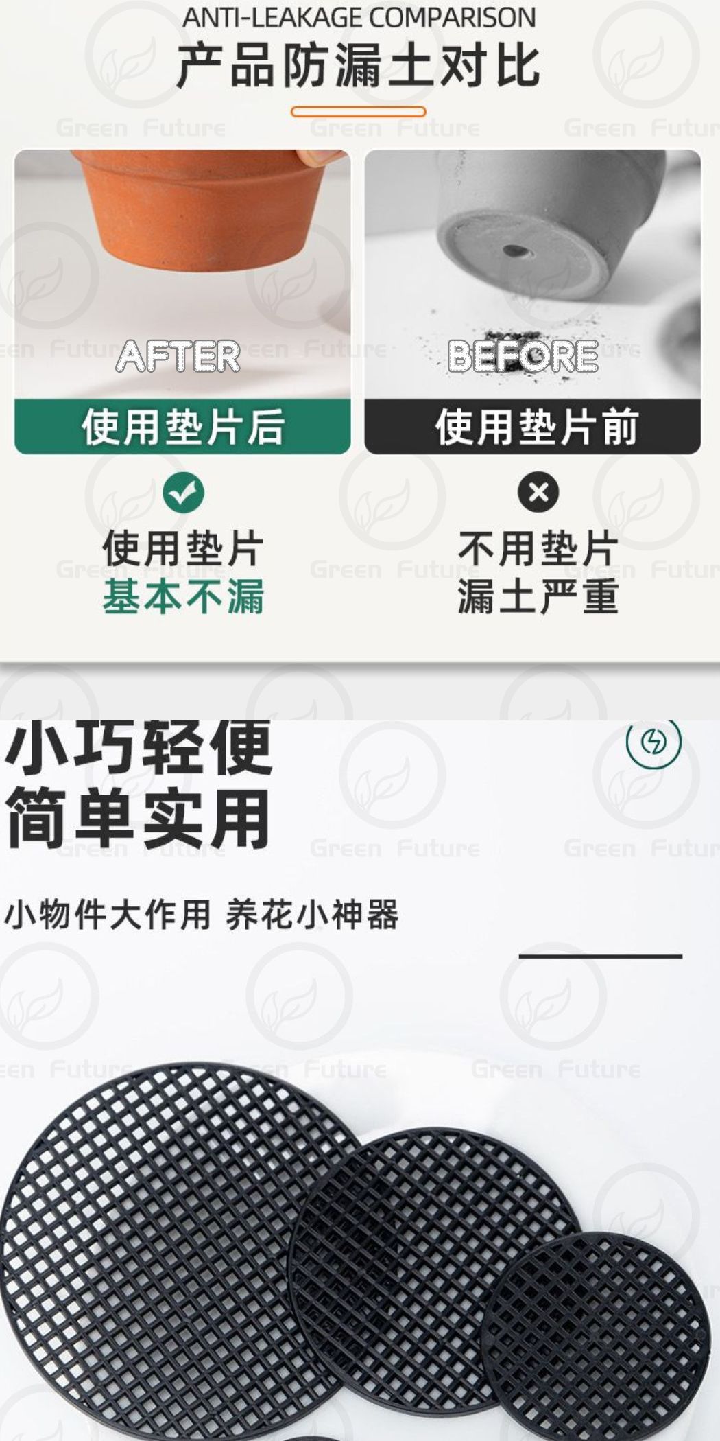 Flower Pot Mat, Gardening Flower Pot Hole Mesh Mat Pad Plant Potting ...