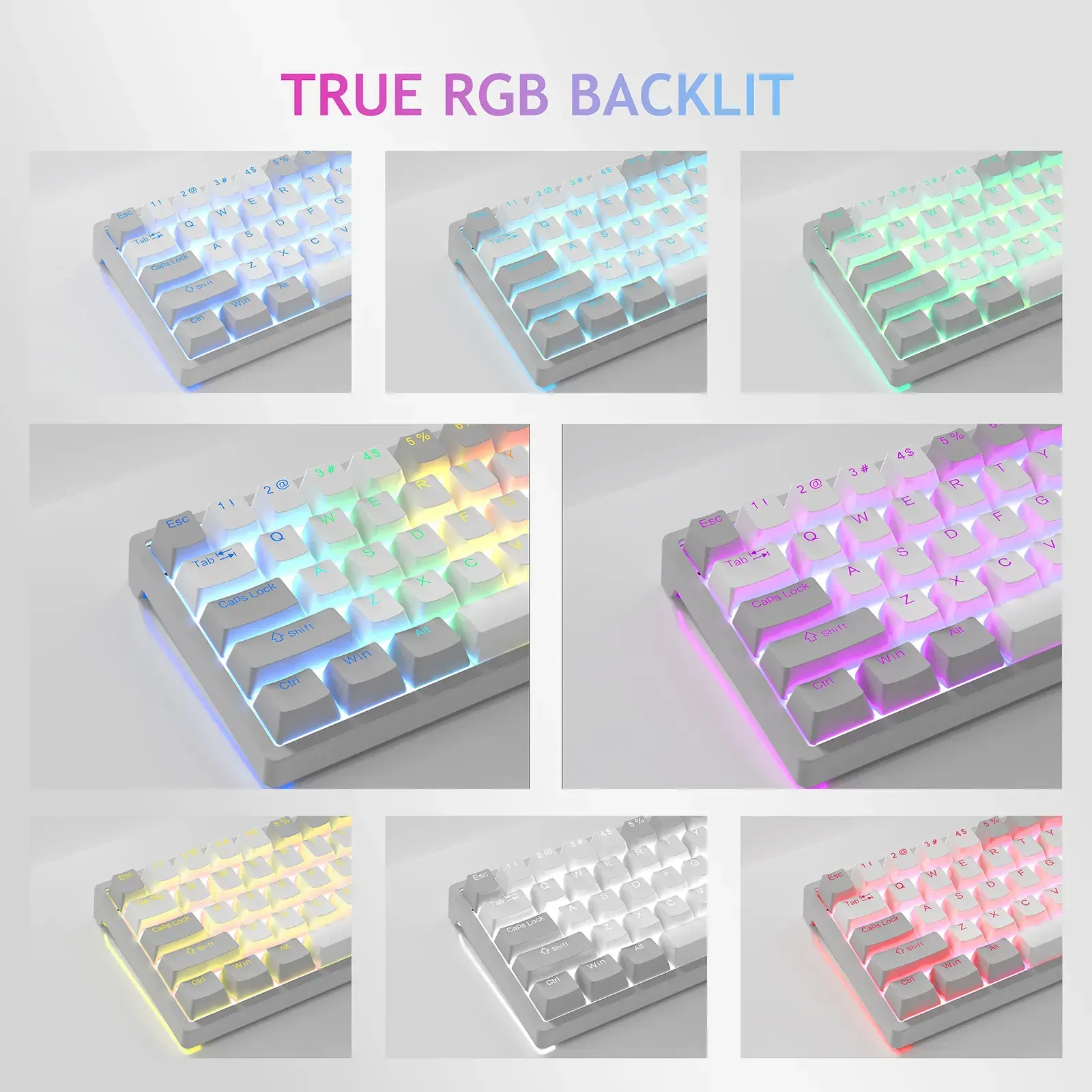 AULA F3261 Mechanical Gaming Keyboard 61 Keys Compact Hot Swappable RGB ...