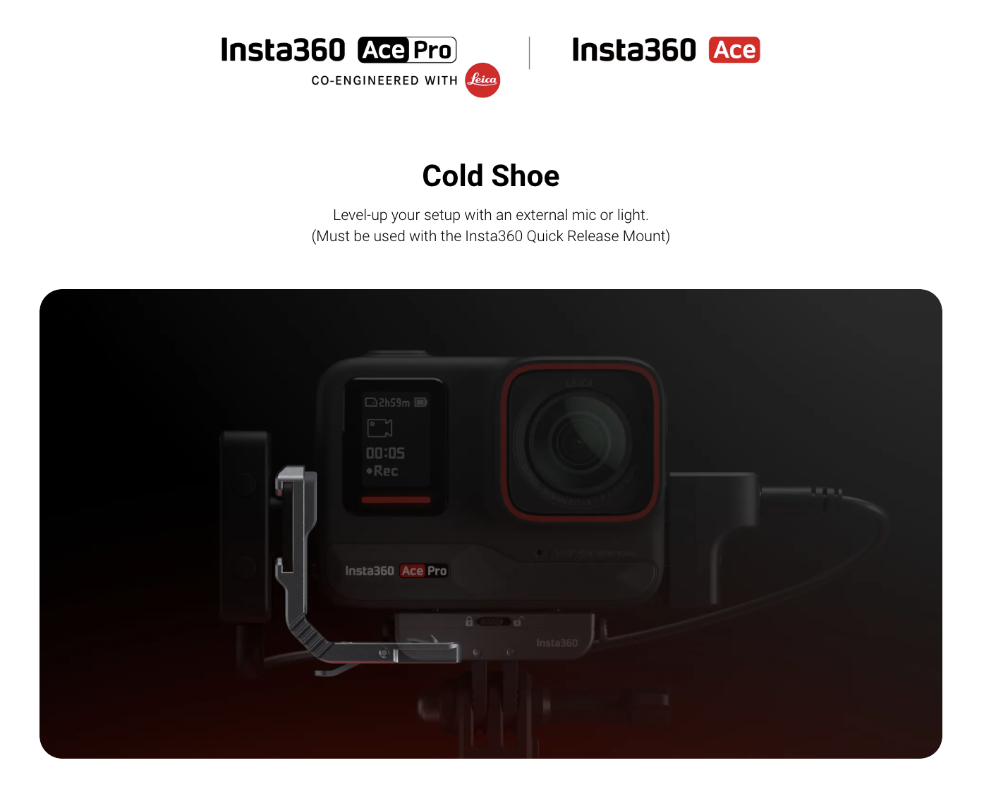Insta360 Ace Pro 2 / Ace Pro & Ace Cold Shoe (Original Accessories ...