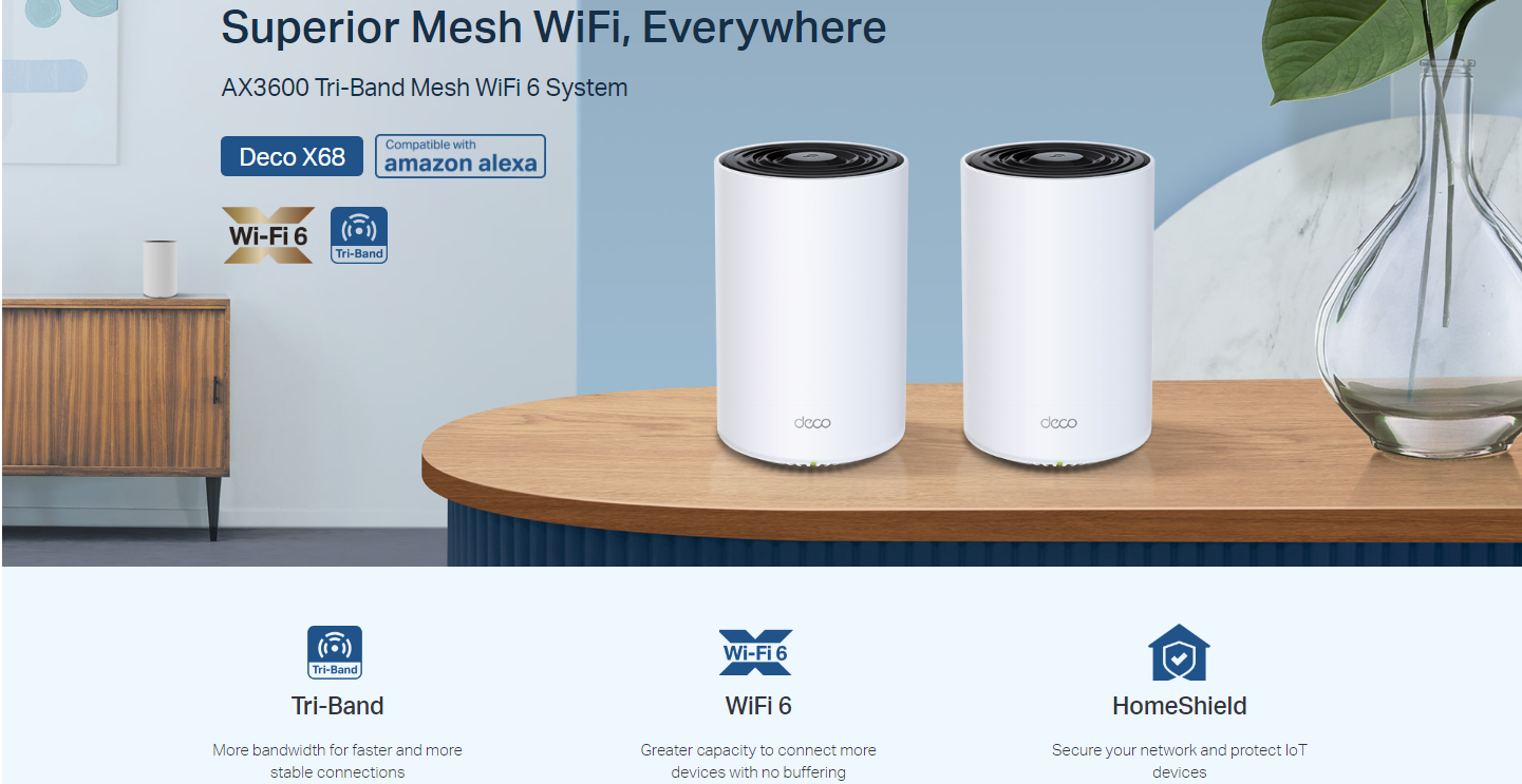TP-LINK DECO X68 AX3600 WIFI 6 MESH ROUTER ( 3PACK / 2PACK / 1PACK ...