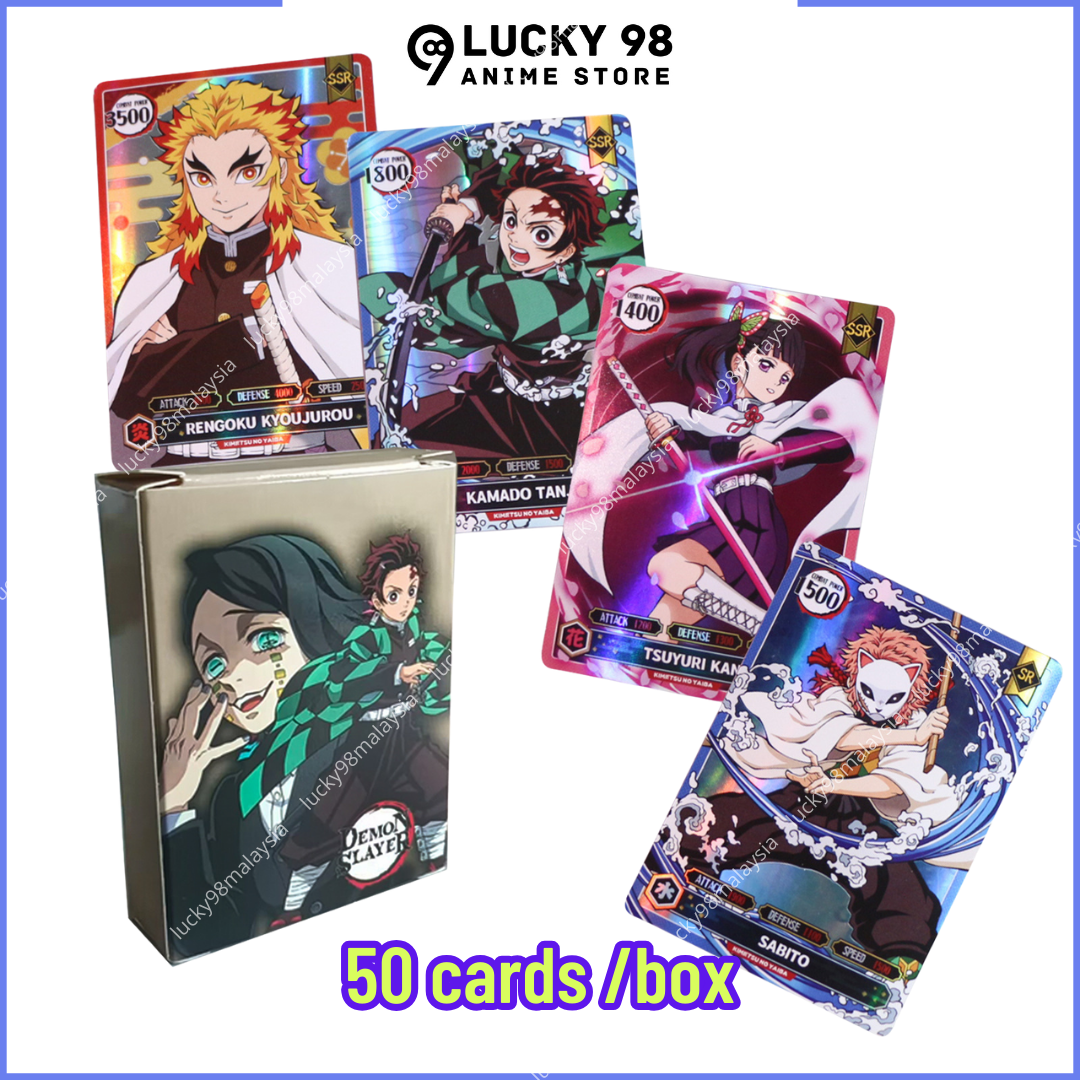 Anime Photocard Card 50pcs Trading TCG Naruto One Piece Demon Slayer ...