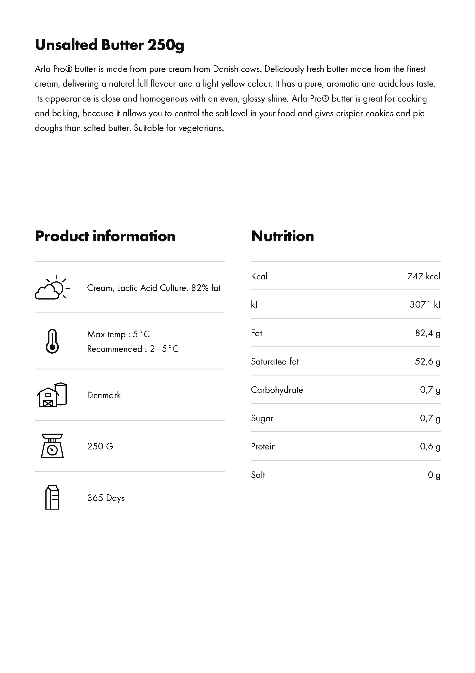 Arla Pro® Pure Creamery Salted / Unsalted Butter 250g | Shopee Malaysia