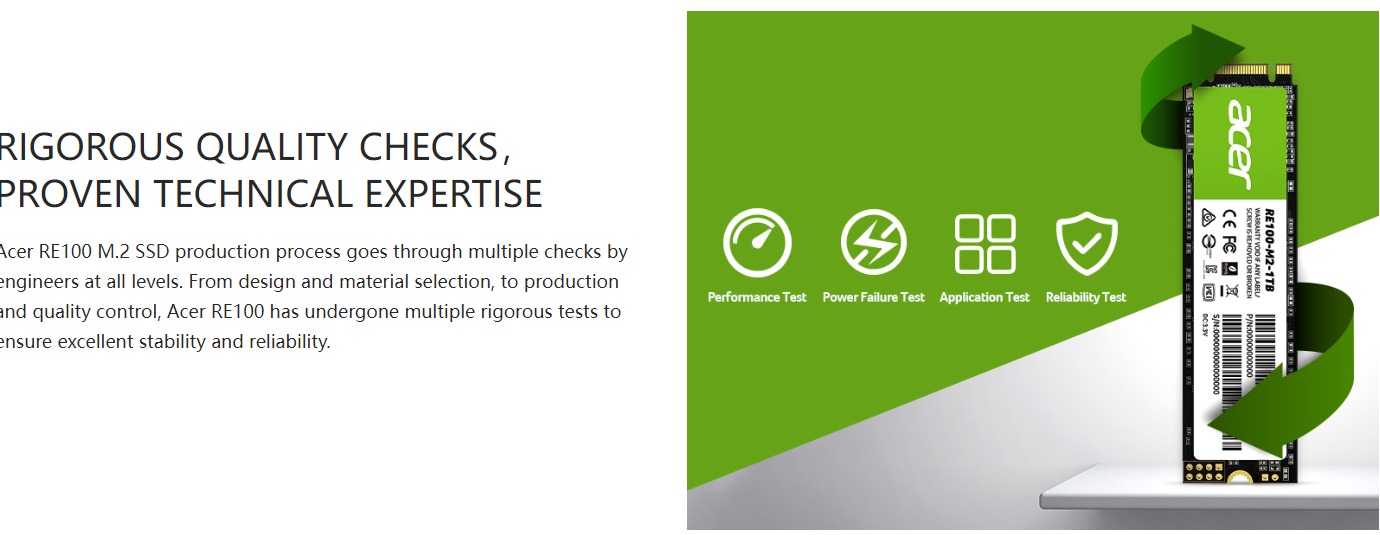Acer M.2 SATA SSD RE100 128GB 256GB 512GB Solid State Drive M.2-SATA M.2-2280 M.2 2280 Internal ...