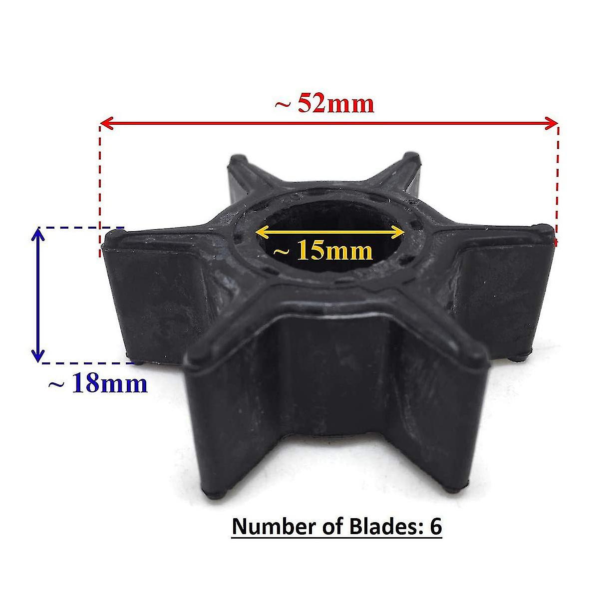 Original Water Pump Impeller E40X / E25B / E30H Yamaha Outboard - 6H4 ...