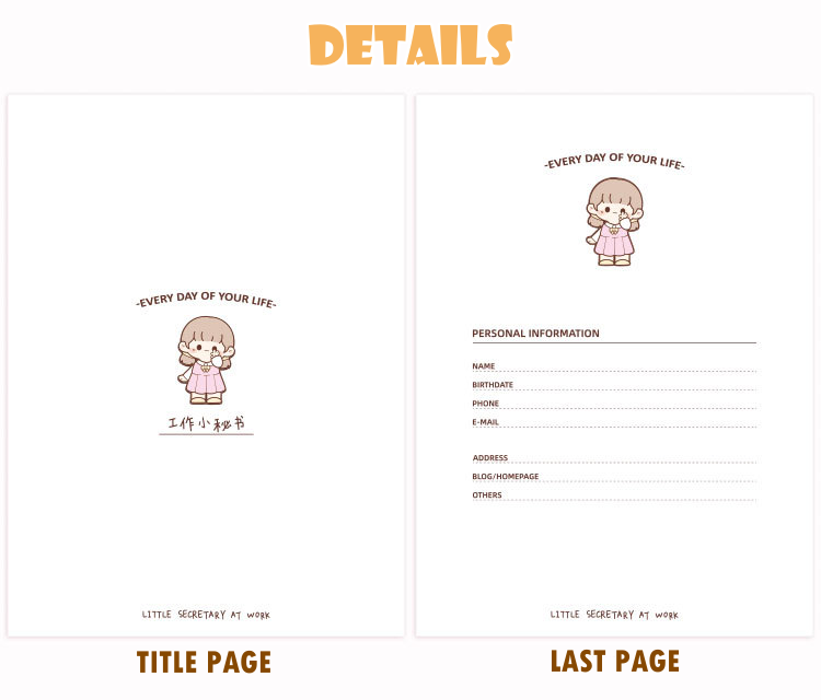 TLD Cute A4 Size Perpetual Calendar Year Planner Annual Plan Book ...