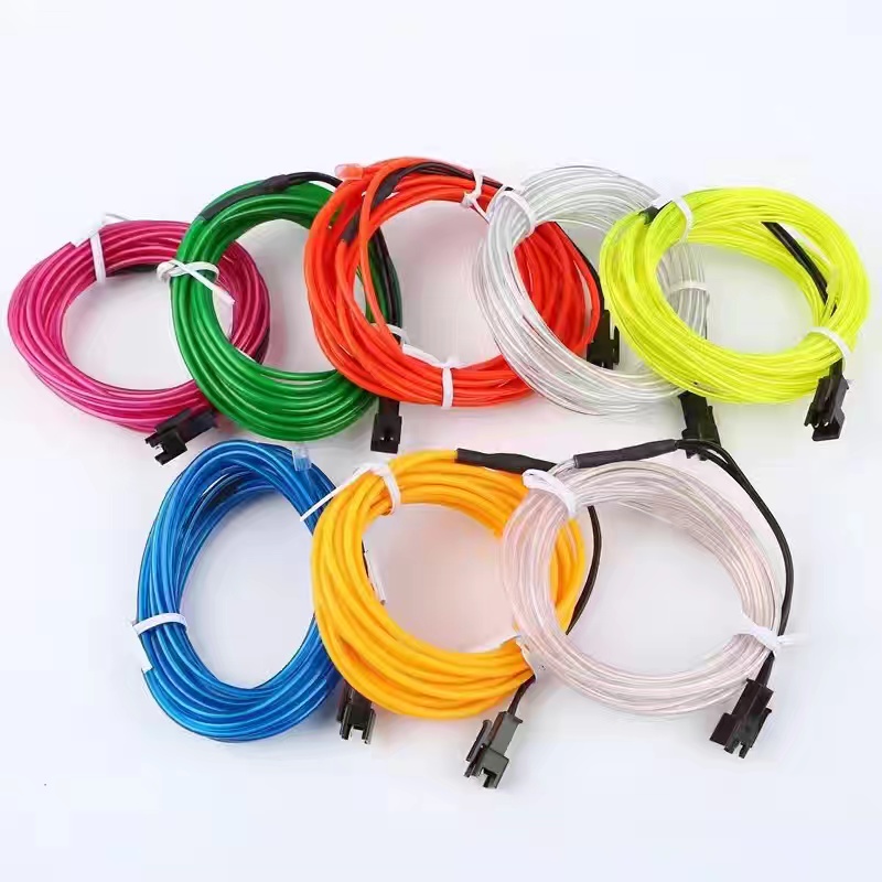 Plug & Play EL Wire Neon Light Strip Neon LED Strip Battery Flexible ...
