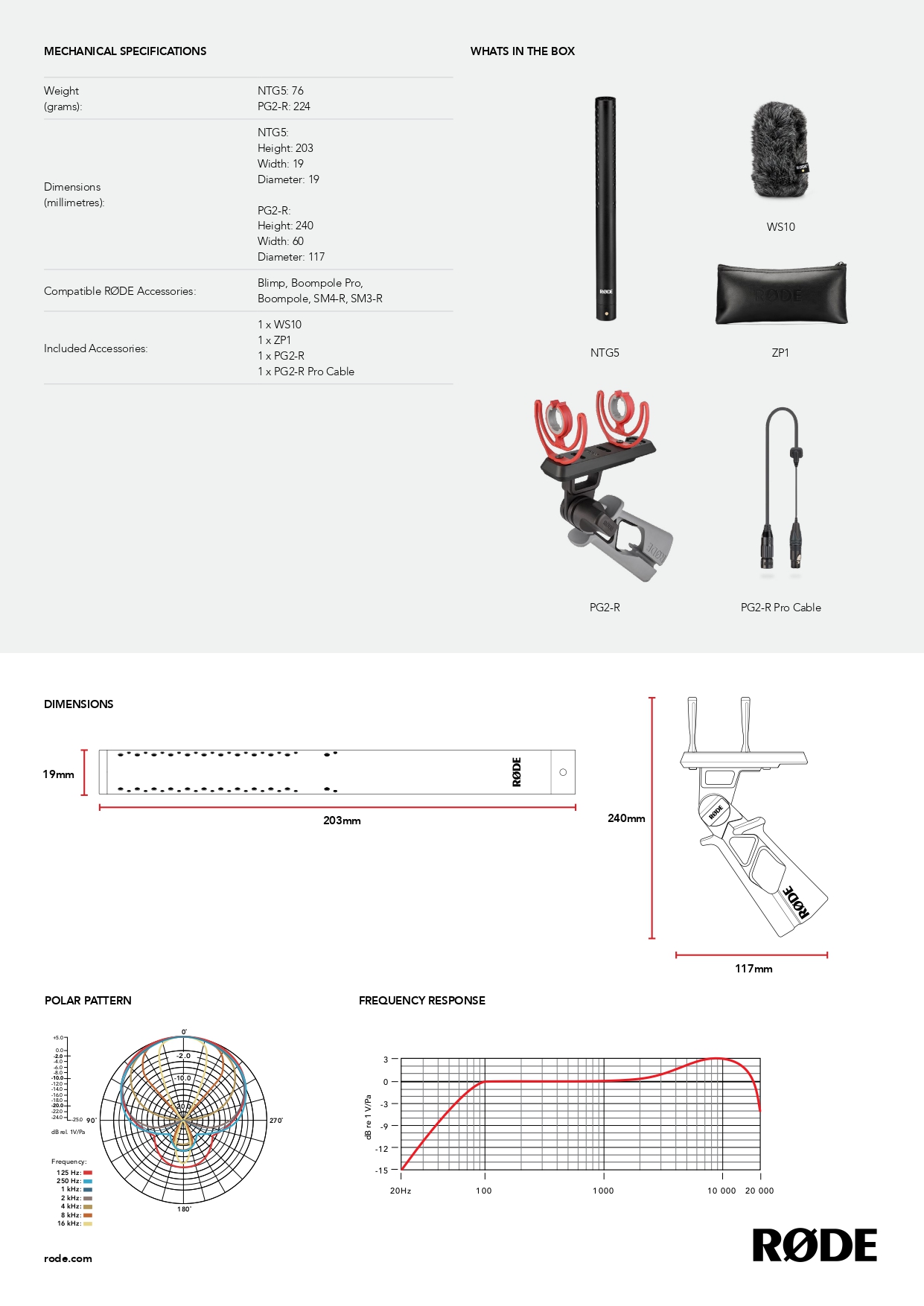RODE NTG5 (NTG-5) BROADCAST-GRADE SHOTGUN MICROPHONE LOCATION RECORDING ...