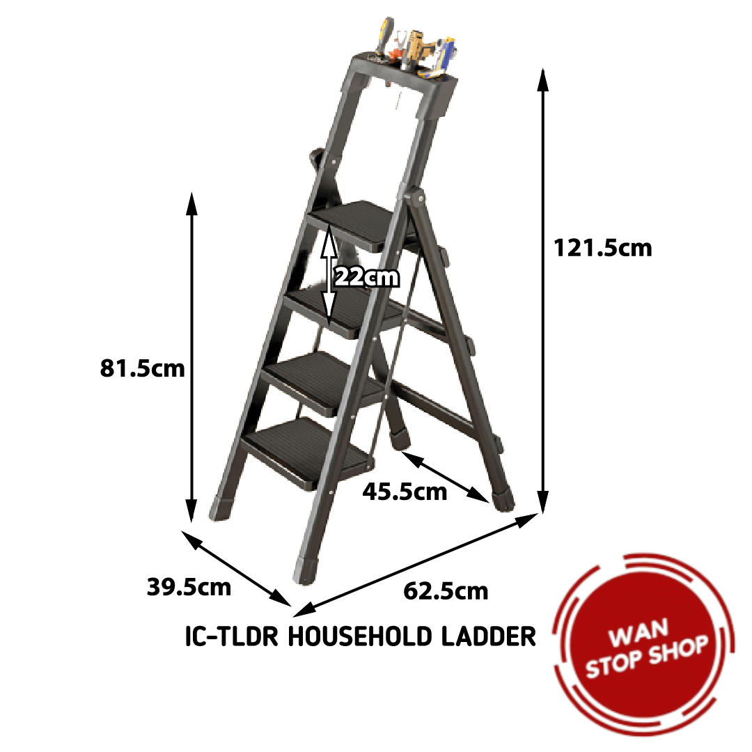Folding Household Ladder Moveable Thickened Ladder Household Indoor ...