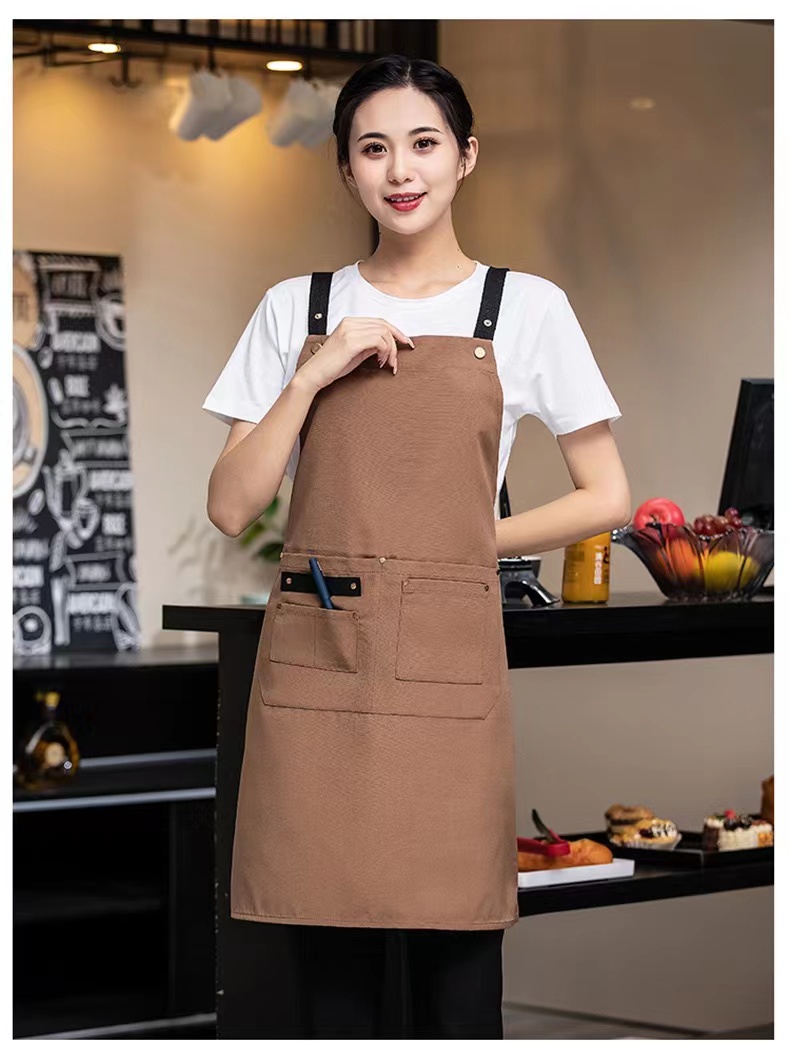 Waterproof Metal Clasp Design Canvas Apron Restaurant Chef Apron ...