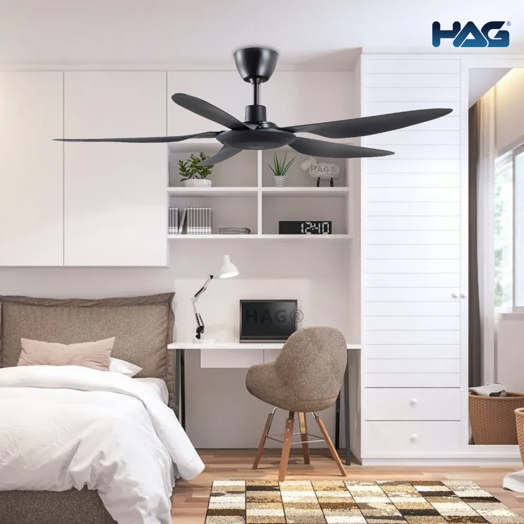 HAG® SILENZ EDC42/EDC56/GLAM56 Designer 5 Blades DC Ceiling Fan With ...