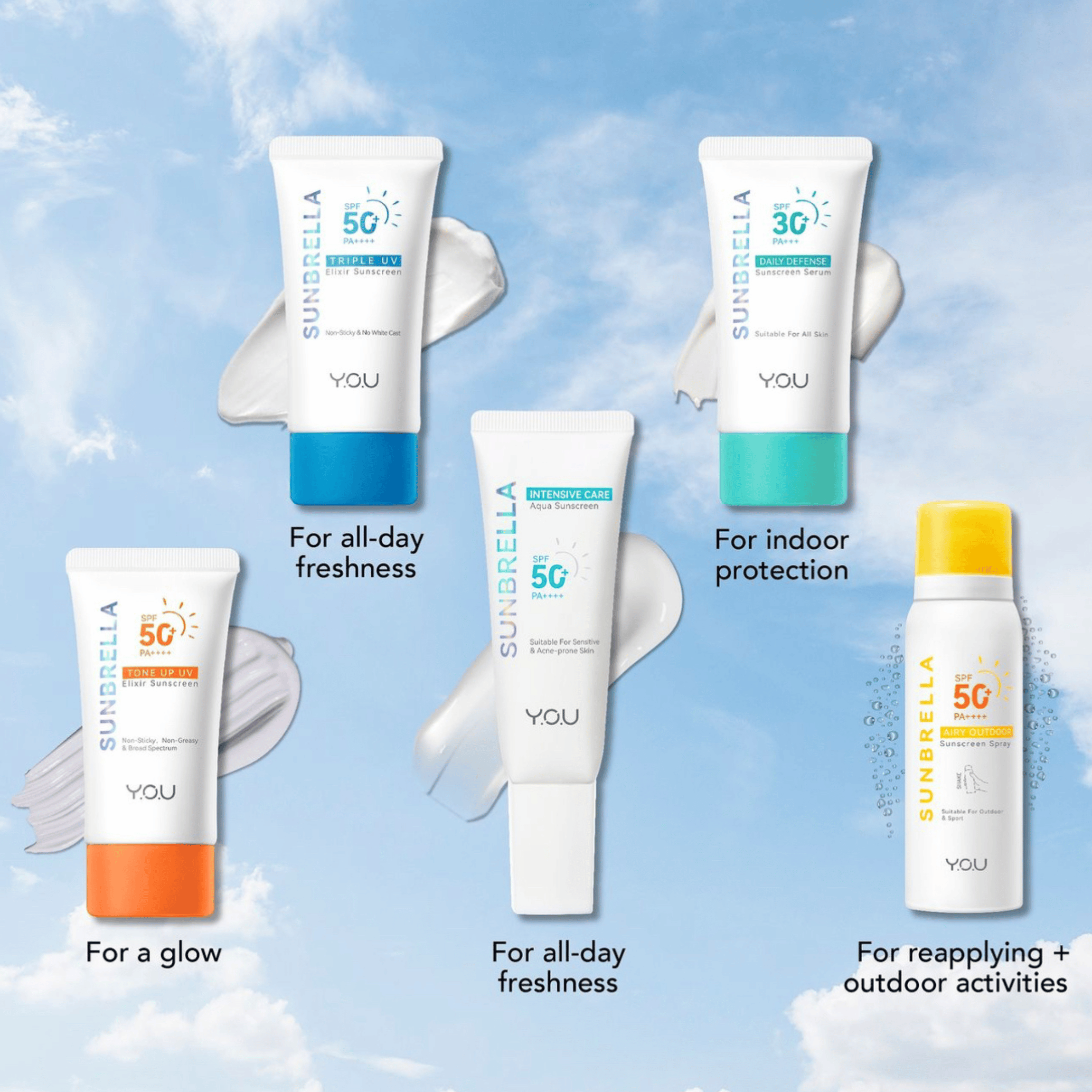 YOU Sunscreen Sunbrella Series (Airy Outdoor Spray / Triple UV / Tone ...