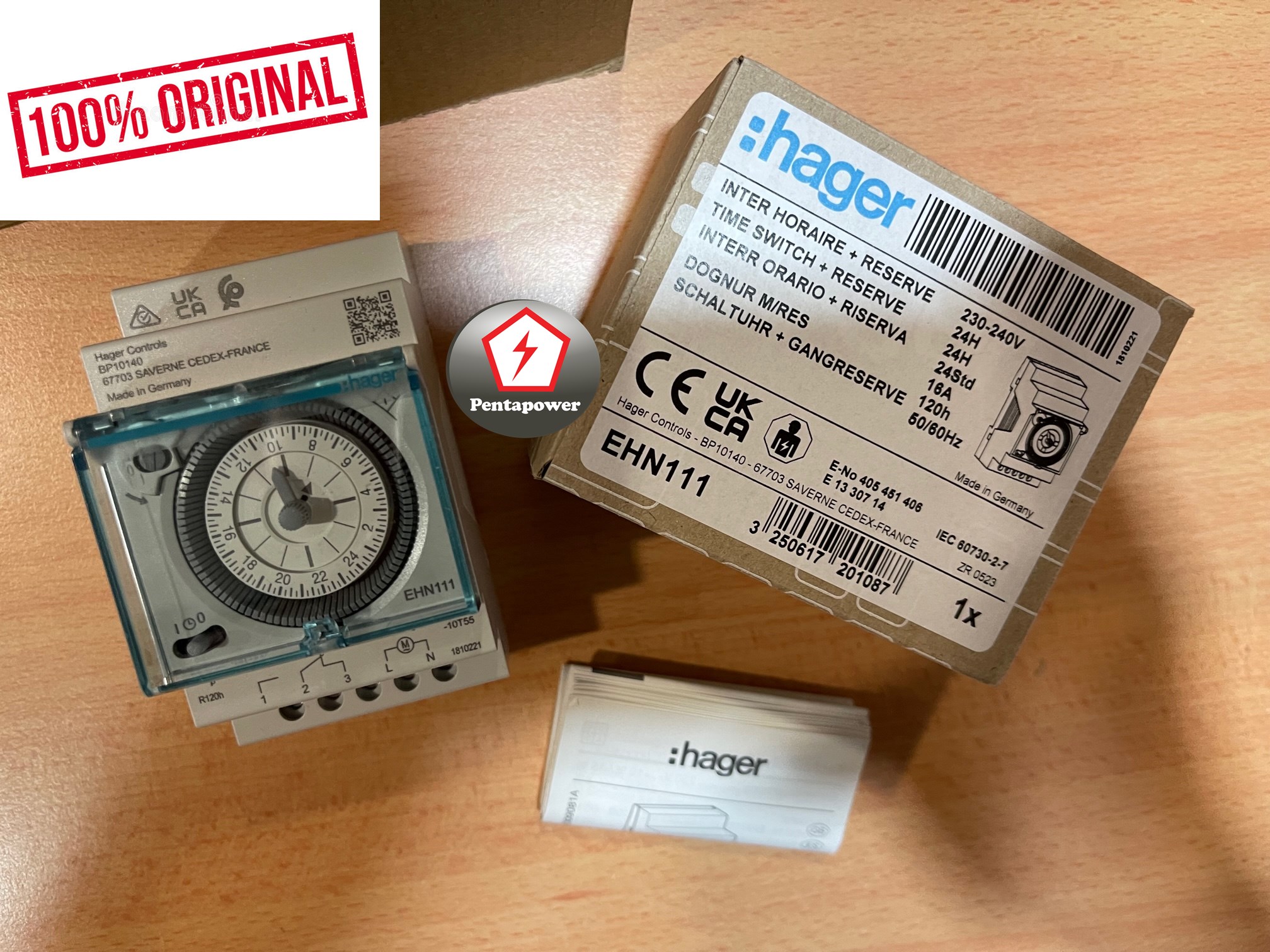 HAGER EHN111 HAGER 3 MOD 24HRS TIME SWITCH W/POWER RESERVE | Shopee Malaysia
