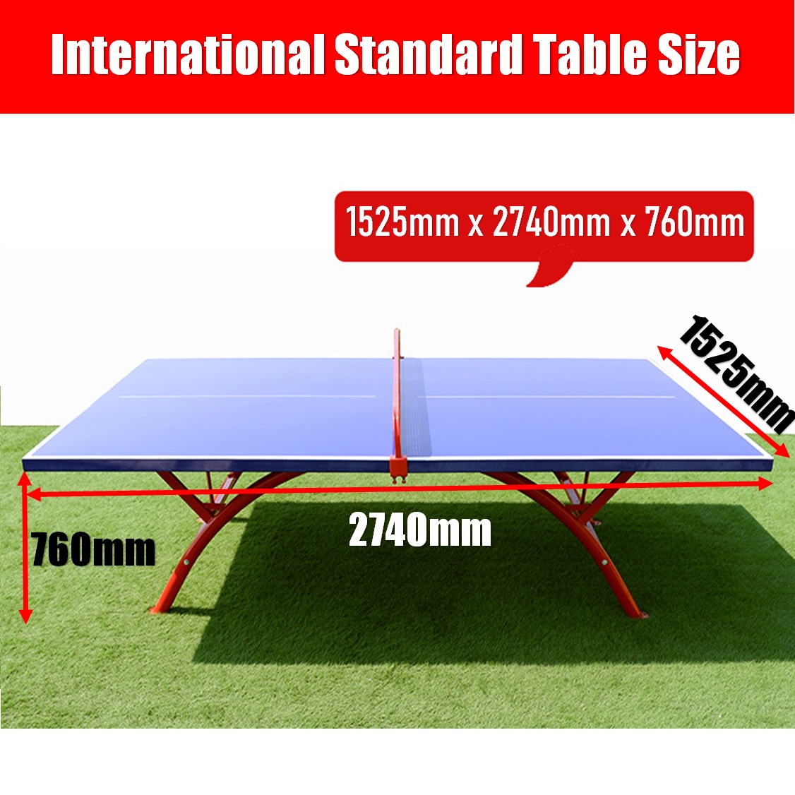 Outdoor SMC Panel Tennis Table Ping Pong Table Waterproof & Sun Proof ...