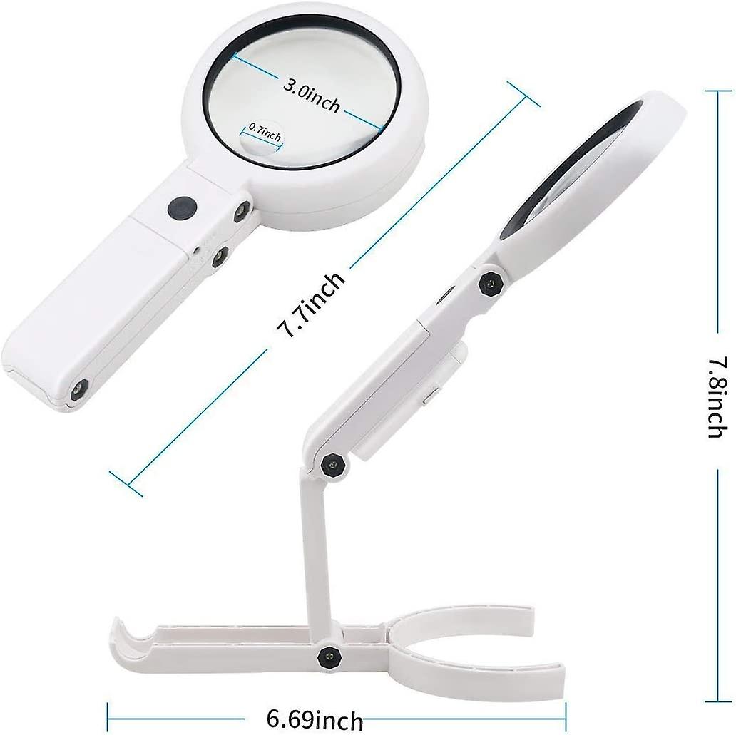 💥READY STOCK💥8LED Dual-circuit Desktop Hand-held Folding Magnifier ...