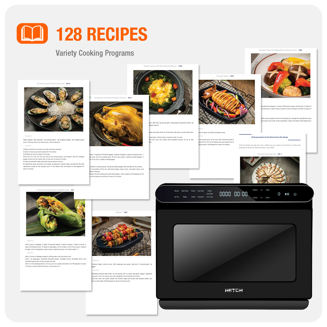 HETCH Q9 Superheated Combi Steam Oven Air Fryer Ketuhar Stim Gabungan ...