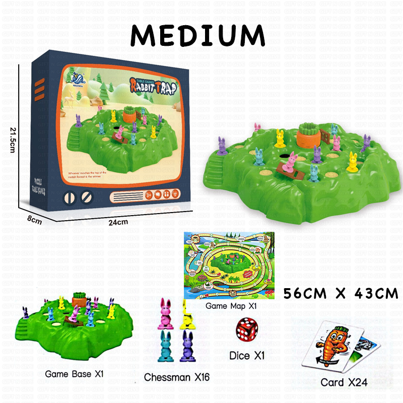 Funny Bunny Trap Rabbit Board Game Puzzle Fun Party Family Card Games ...