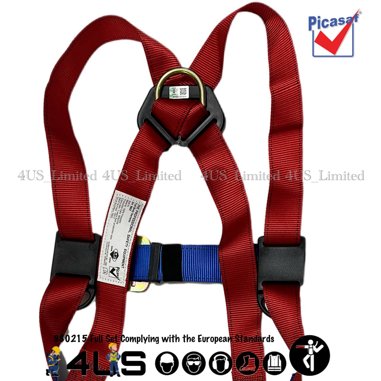 PICASAF SAFETY Full Body Harness & Double Lanyard with Shock Absorb | SIRIM & DOSH | Shopee Malaysia