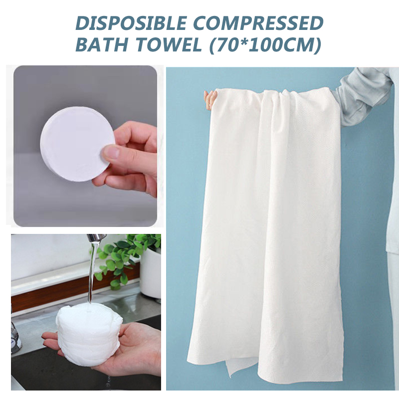 70x140cm Compressed Cotton Bath Towel Travel Pack Towel Disposable ...