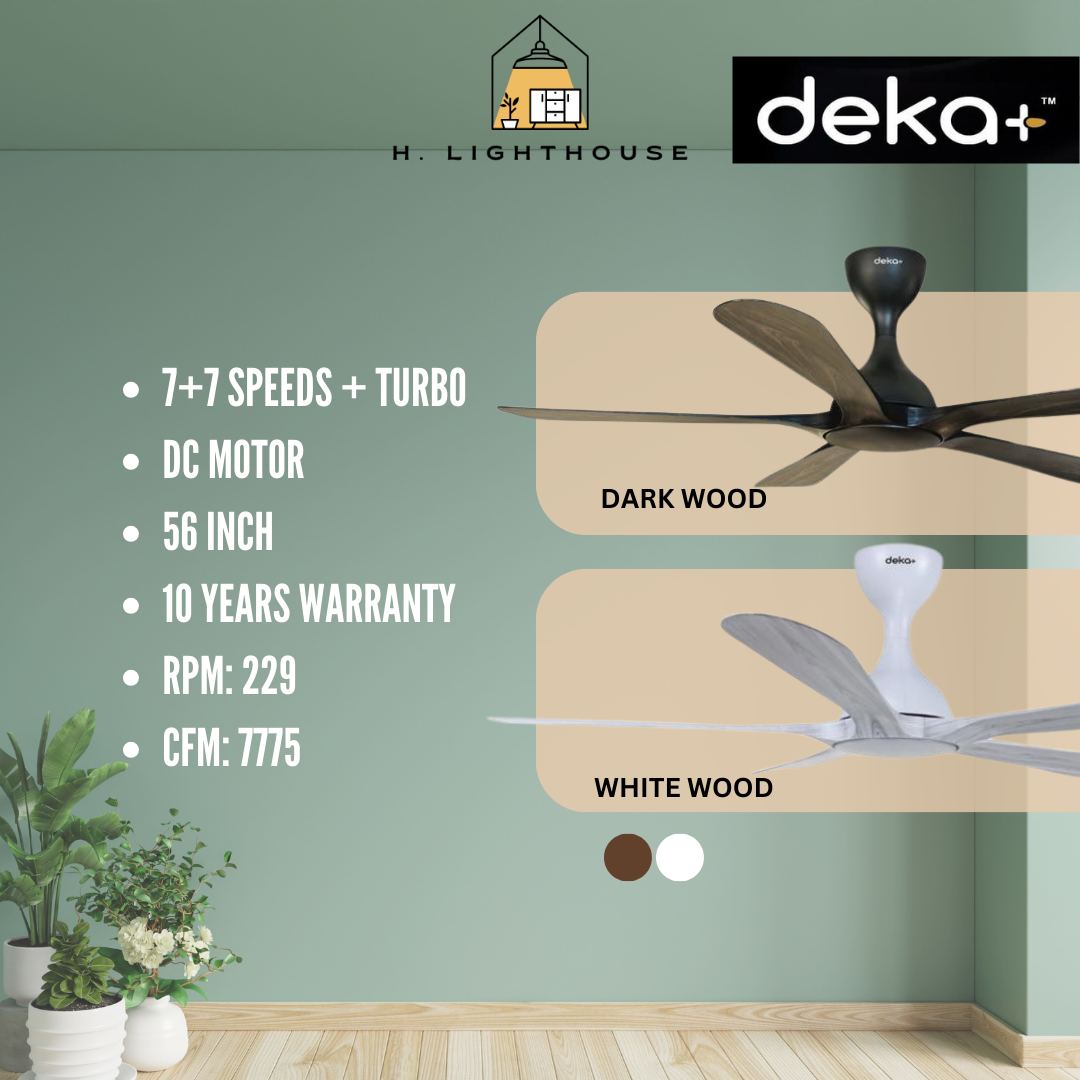 [🔥FREE SHIPPING🔥] DEKA+ Ceiling Fan Heli 56" DC Motor 14 Speed+Turbo ...