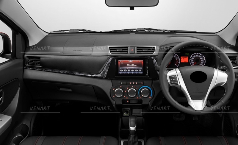 Vemart Perodua bezza 2019-2022 dashboard frame cover accessories carbon ...