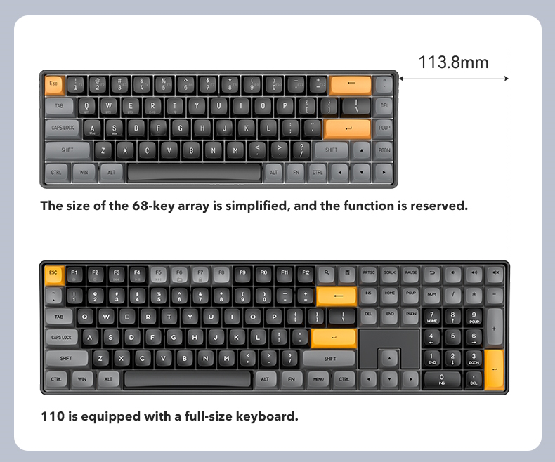 AIGO DARKFLASH GD68 MECHANICAL KEYBOARD | Dual-Mode conectivity | 68 ...