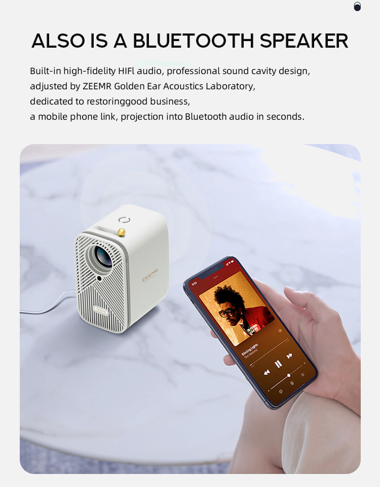 ZEEMR M1 Pro Projektor Mini Pintar Smart Mini Projector 4K Decode HD ...