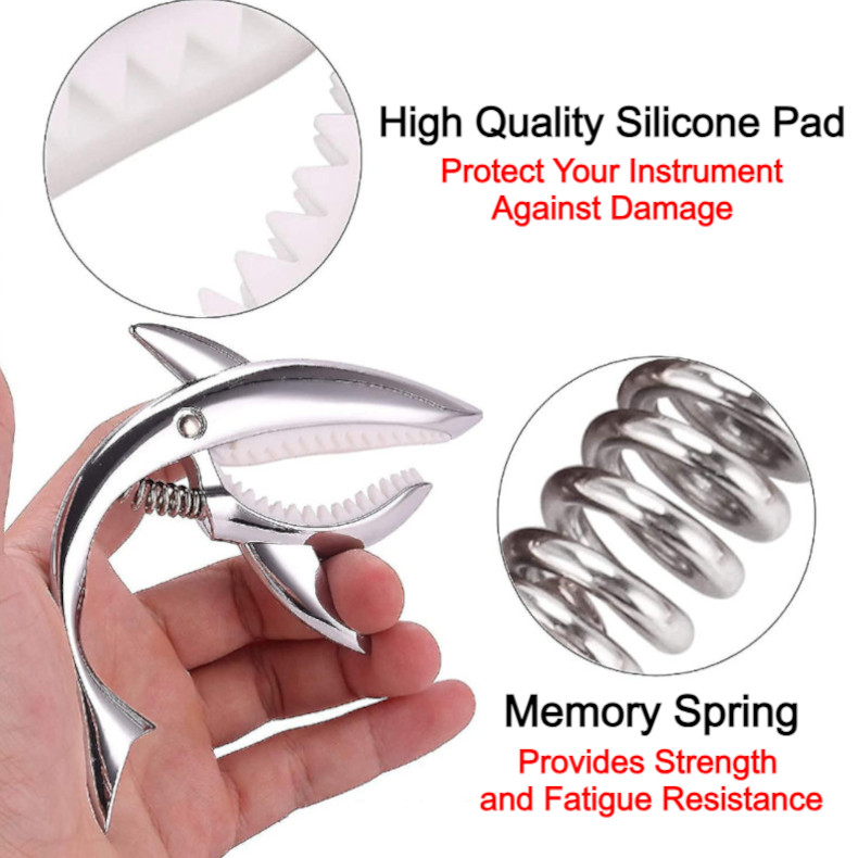 Guitar Capo Shark Design for Acoustic Guitar Electric Bass | Gitar Capo ...