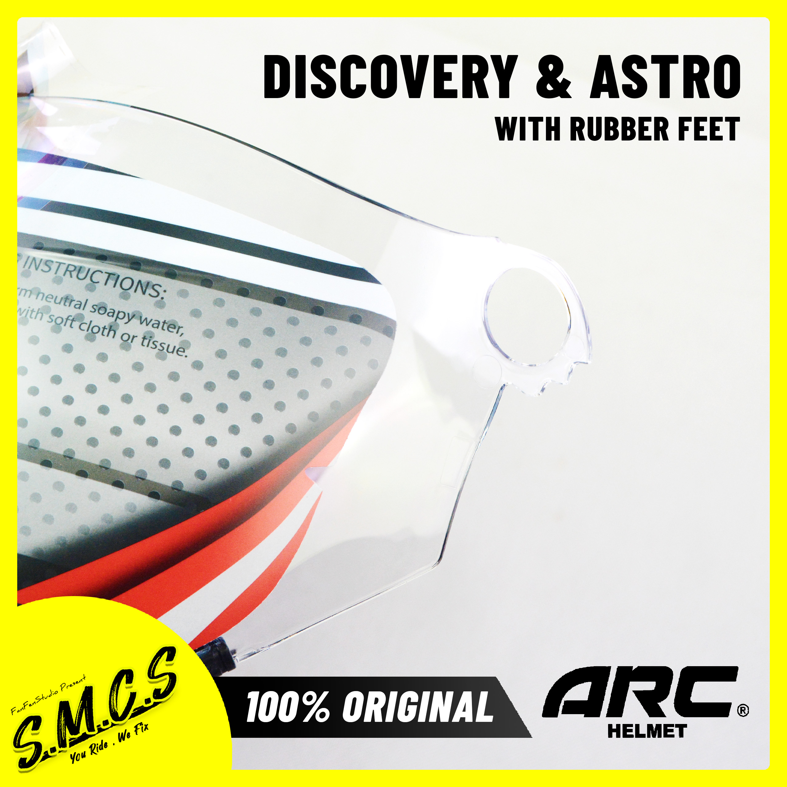ARC DISCOVERY ASTRO VISOR (NEW) Clear With Rubber Feet [100% ORIGINAL ...