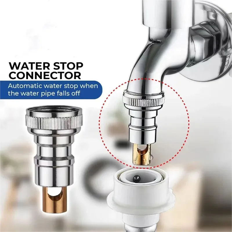 Washing Machine Inlet Hose Water Faucet Adapter with Special Stop Valve ...