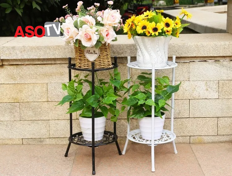 ASOTV® 2 Tier Flower Rack Flower Pot Plant Stand 0146 Rak Bunga Tempat ...
