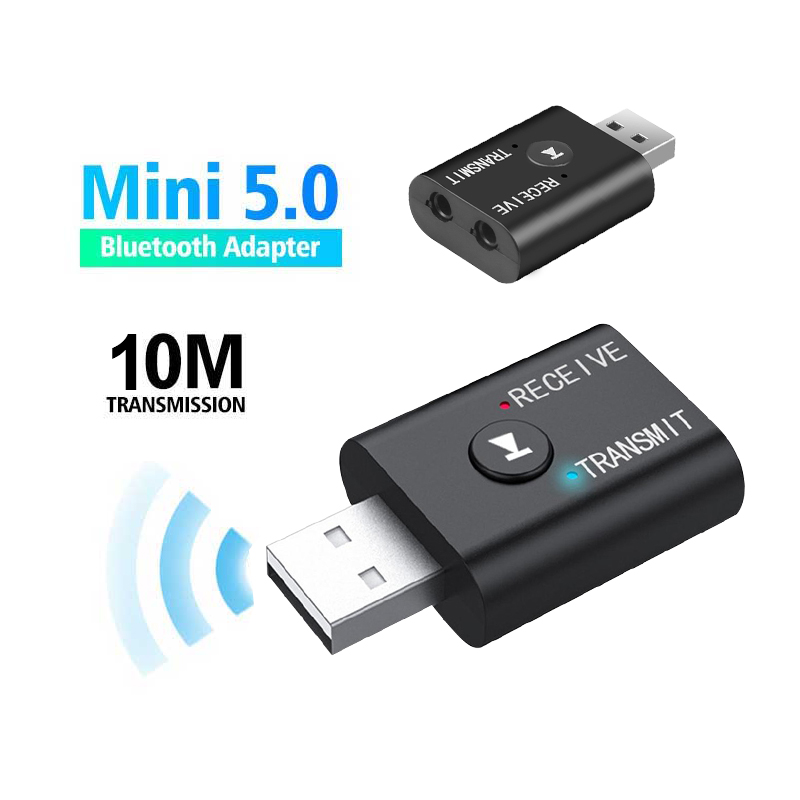 Ready Stock Bluetooth 5.0 Transmitter Receiver Mini 3.5mm AUX Music ...