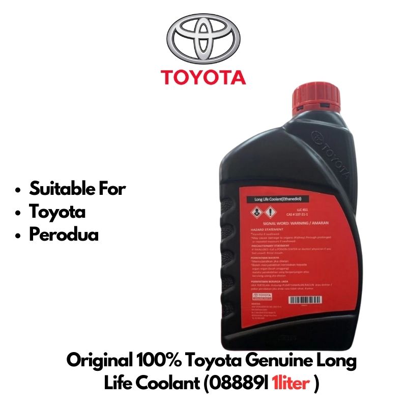 Original 100% Toyota Genuine Long Life Coolant (08889l 1liter ...