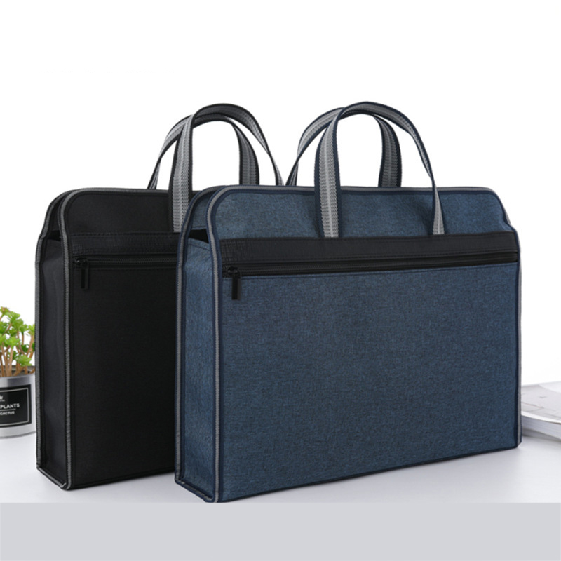 A4 Zipper Business Document Bag, Waterproof File Handle Bag Multi ...