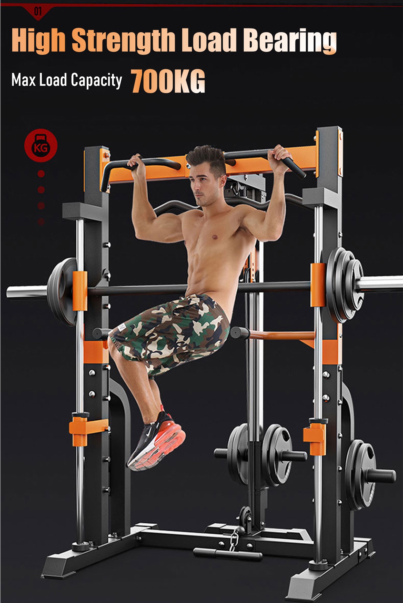 ADSports K8 Smith Machine Gym Trainer Power Cage Max Load 700KG ...