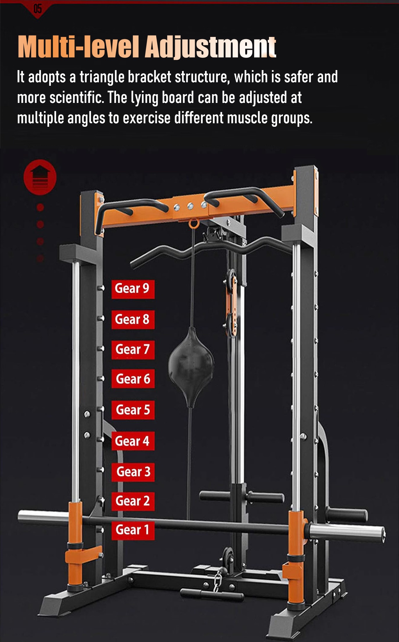 ADSports K8 Smith Machine Gym Trainer Power Cage Max Load 700KG ...